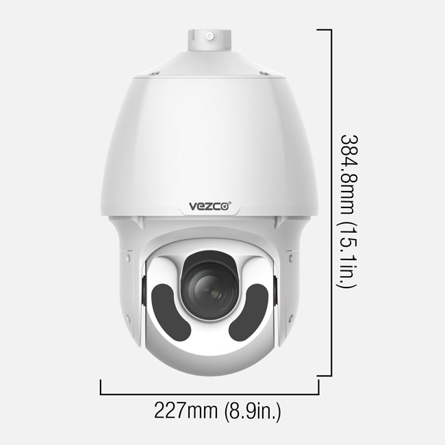 4MP 33x Lighthunter Network PTZ Dome Camera - VEZCO CCTV